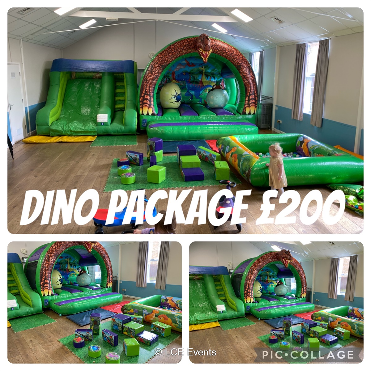 Dinosaur and slide package - Bouncy Castle Hire, soft play hire, in ...